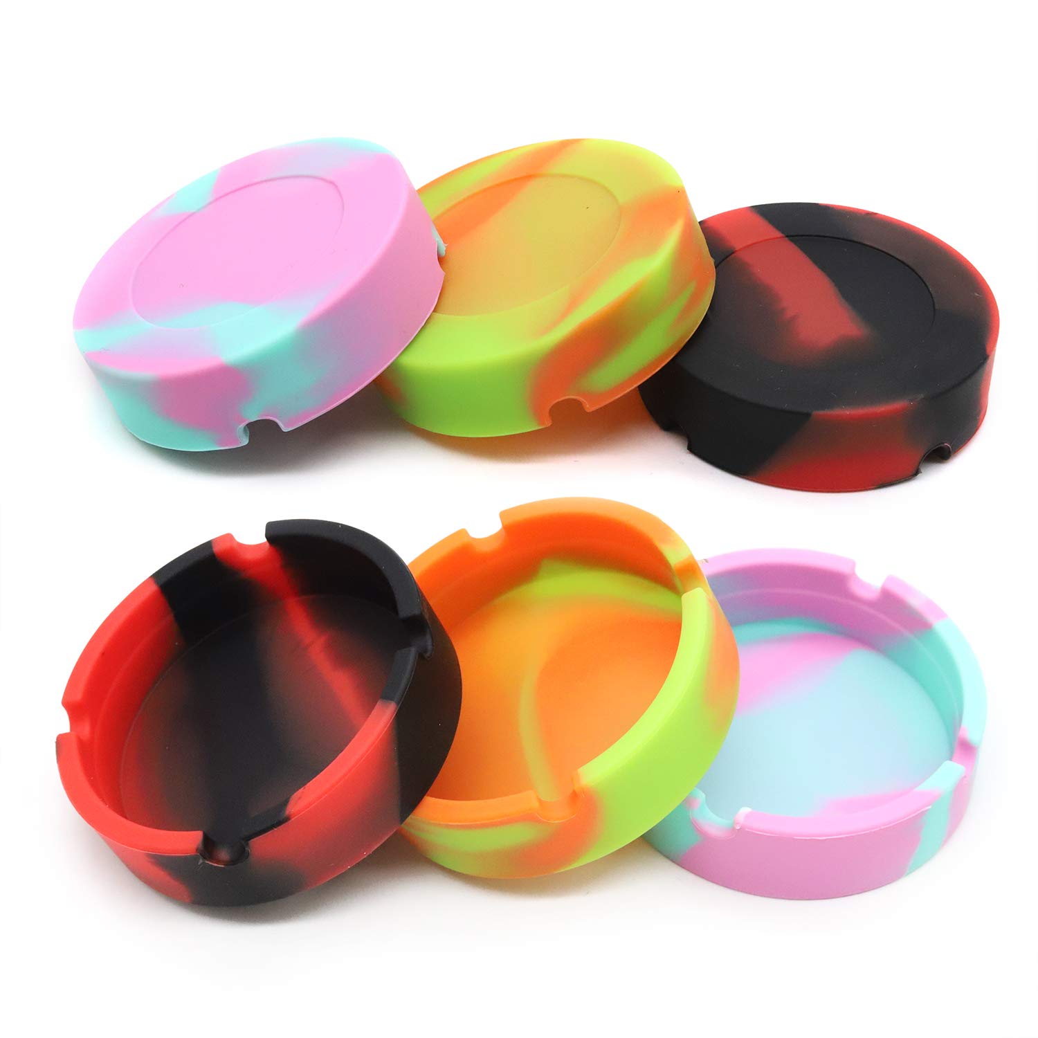 Amazon.com: LEKAI Multiuse 3PCS Silicone Round Ashtray High Temperature ...