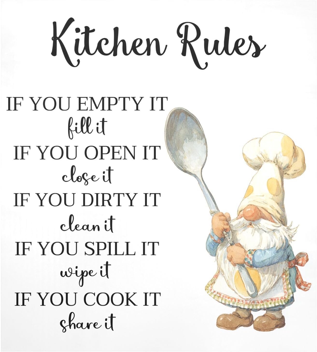 Amazon.com: Vuiyean Cooking Themed Cute Gnome Chef Dishwasher Magnet ...