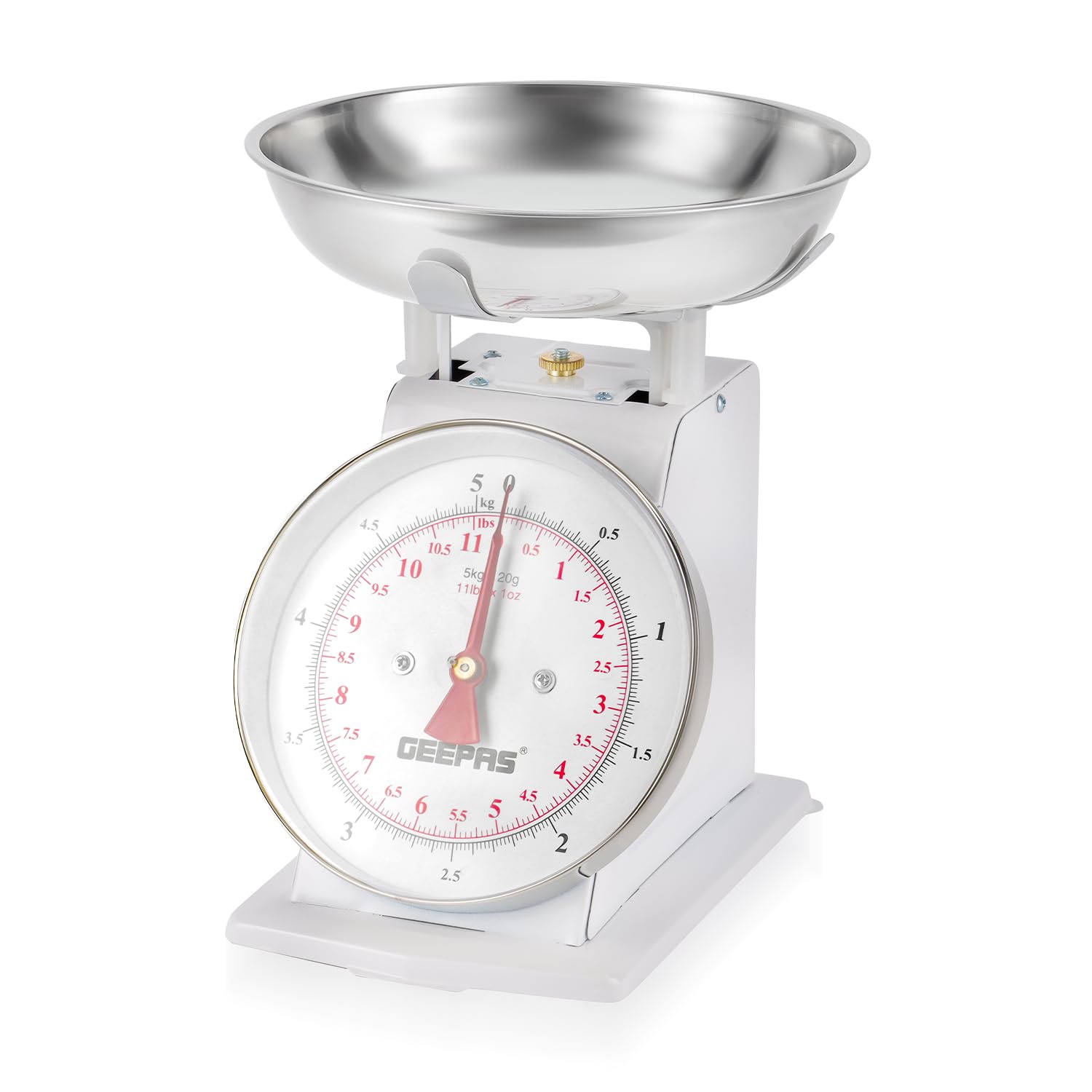 Geepas Mechanical Kitchen Scale | Analogue, Easy to Read, 5kg Capacity ...