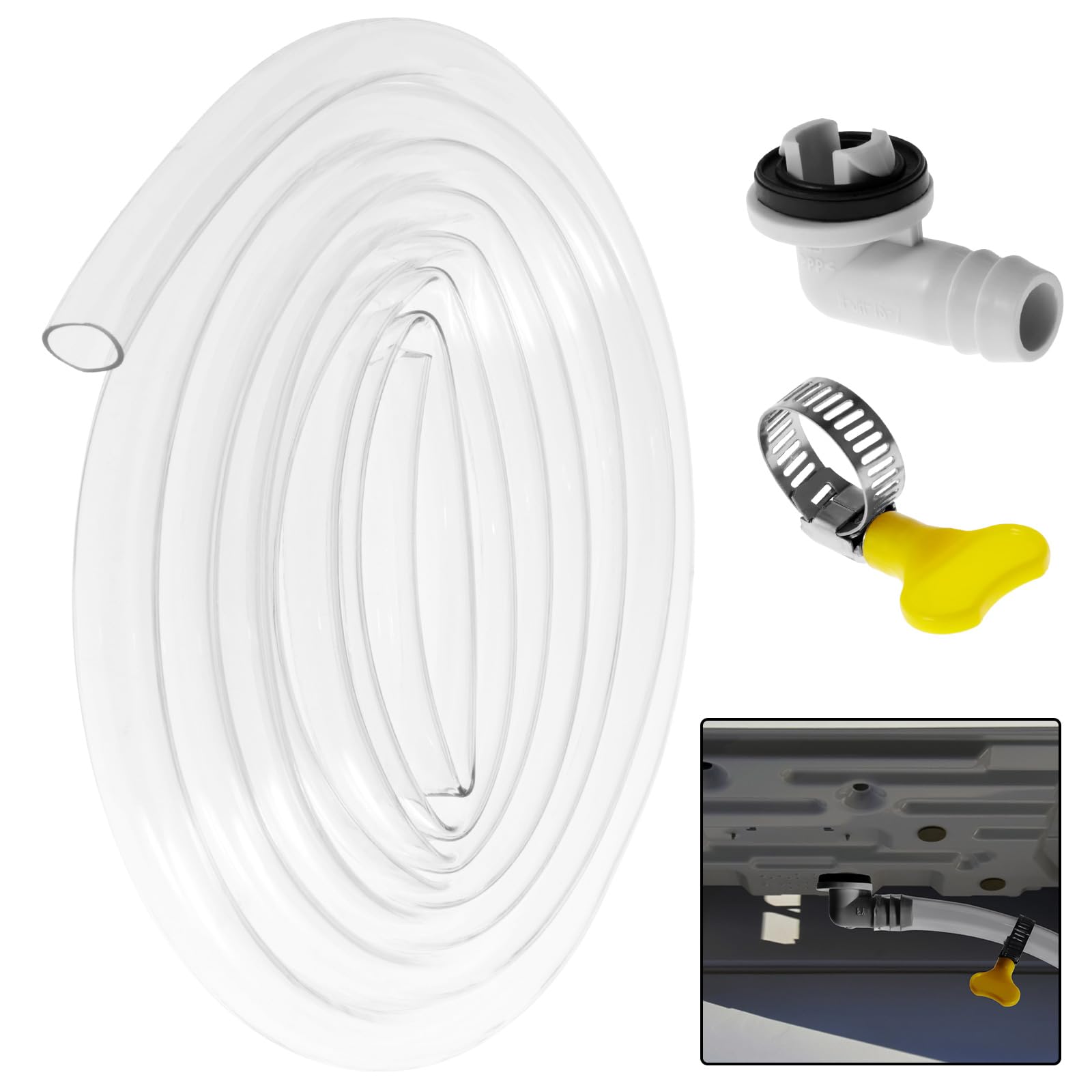 Amazon.com: 10ft Air Conditioner Drain Hose, 3/5 In Flexible AC Drain ...