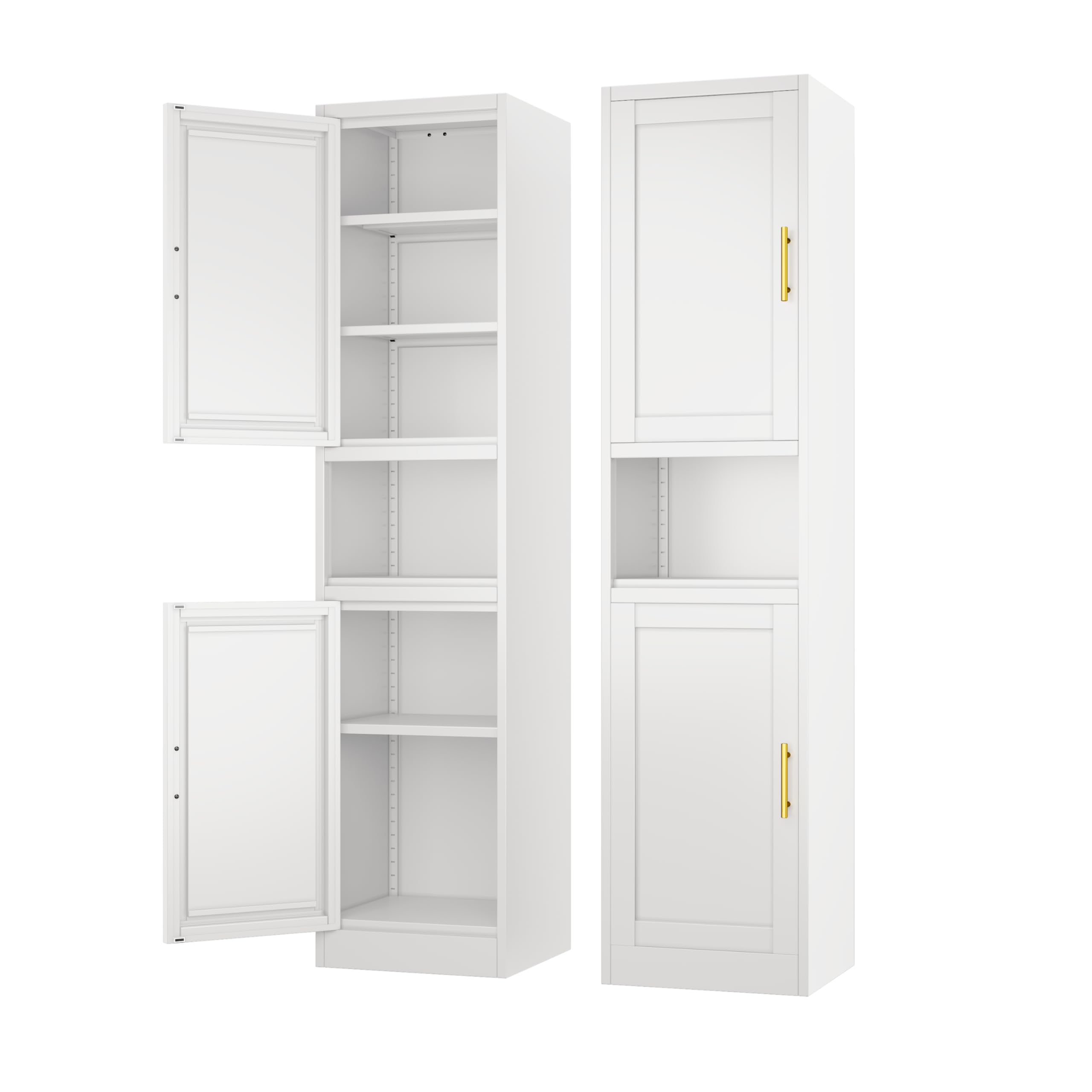 Amazon.com: Ckzbx Pantry Cabinet 66.93" H Metal Tall Narrow Bathroom ...