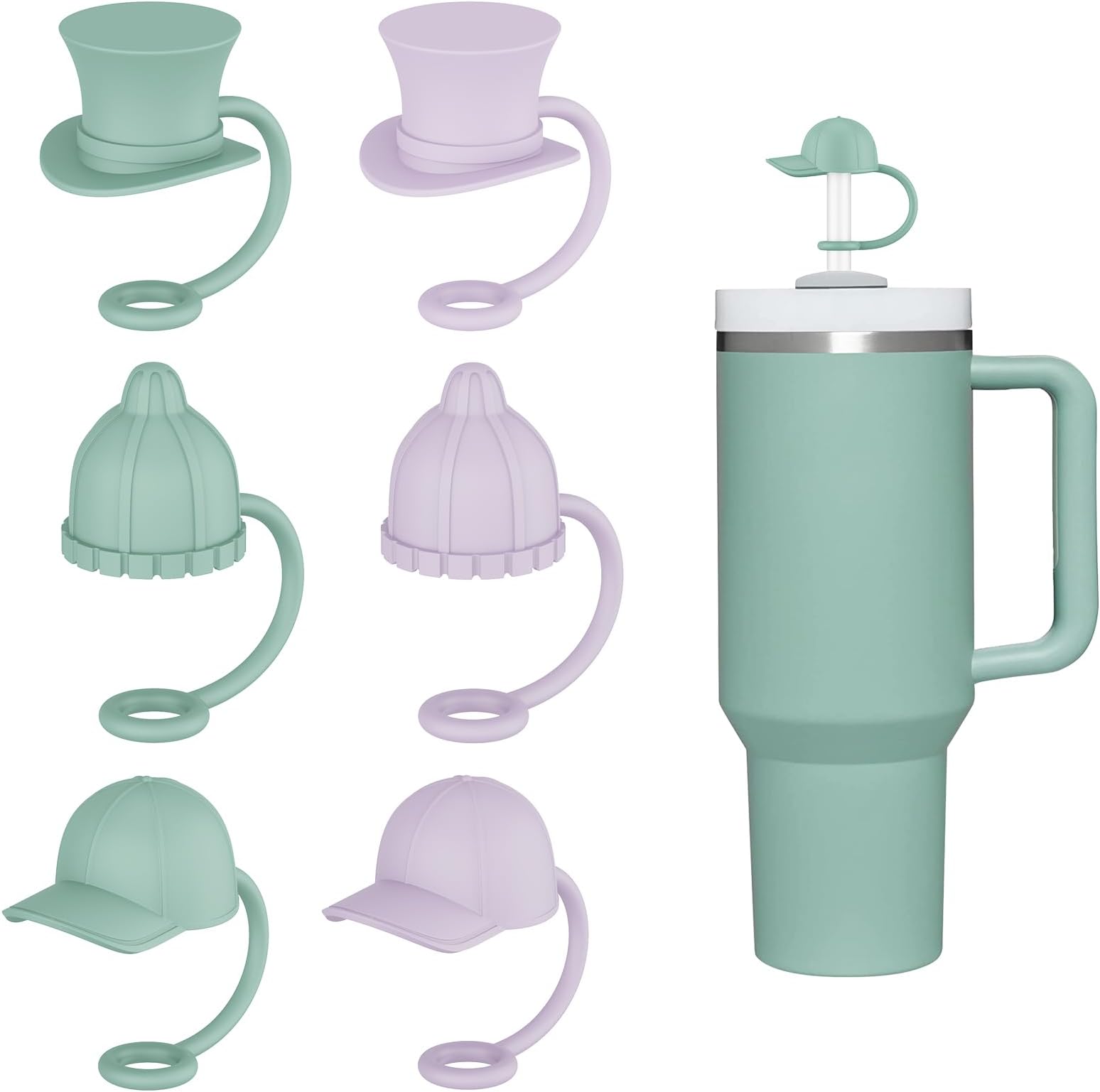 Amazon.com: Straw Cover Caps for Stanley Cup 20-40oz Tumblers ...