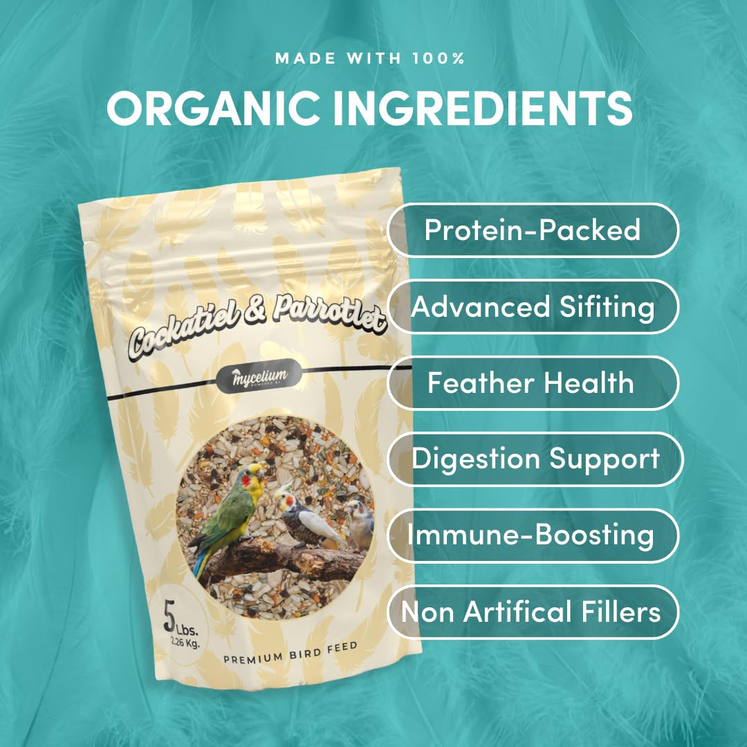 Snapklik.com : Mycelium Cockatiel & Parrotlet Food Clean & Safe Bird ...