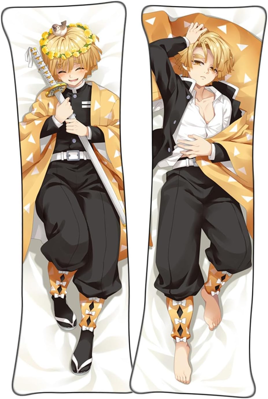 Amazon.com: Dakimakura Agatsuma Zenitsu Anime Dakimakura Body Pillow ...