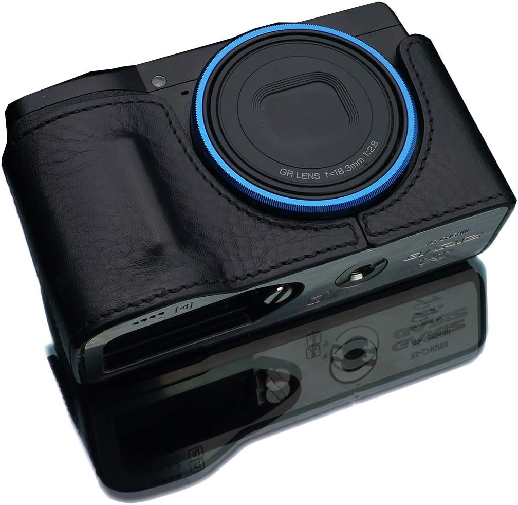 Amazon.com : Gariz HG-GRIIIBK Genuine Leather Half Case for Ricoh GR ...