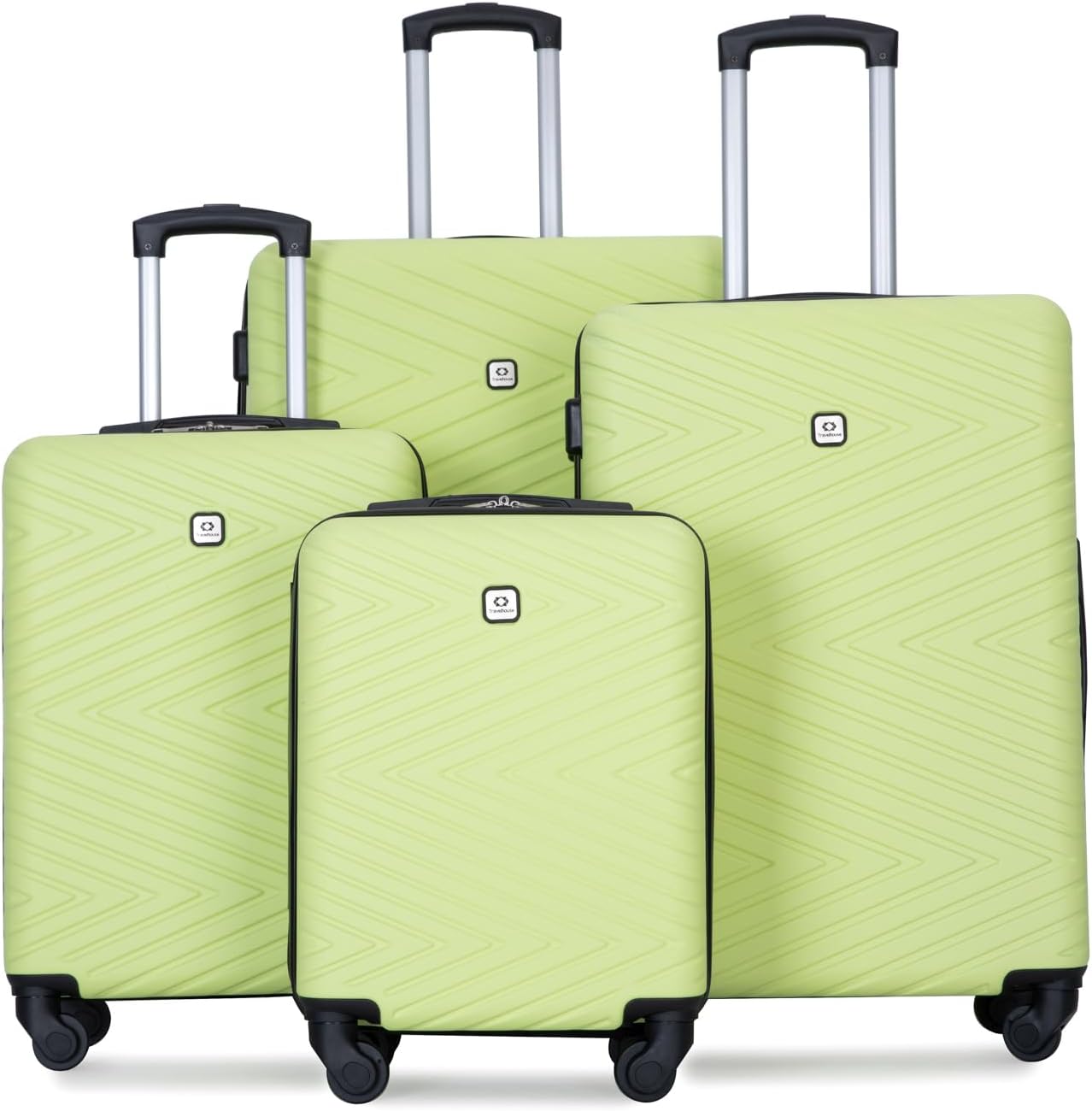 Amazon.com | Travelhouse 4 Piece Luggage Sets Travel Suitcase, Large ...