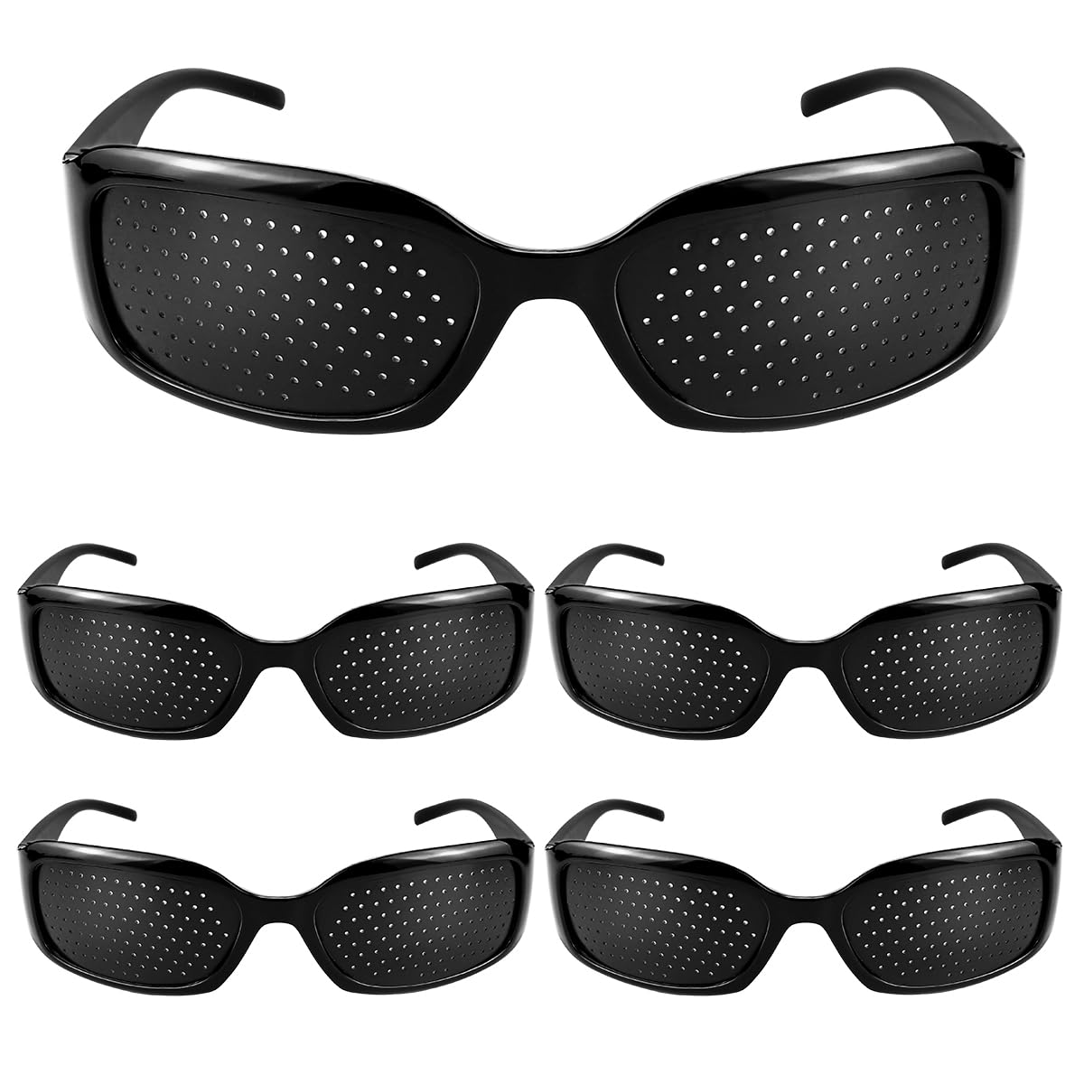 UPIQNG 5Pcs Pinhole Sunglasses Black Pinhole Eye Shield Portable ...