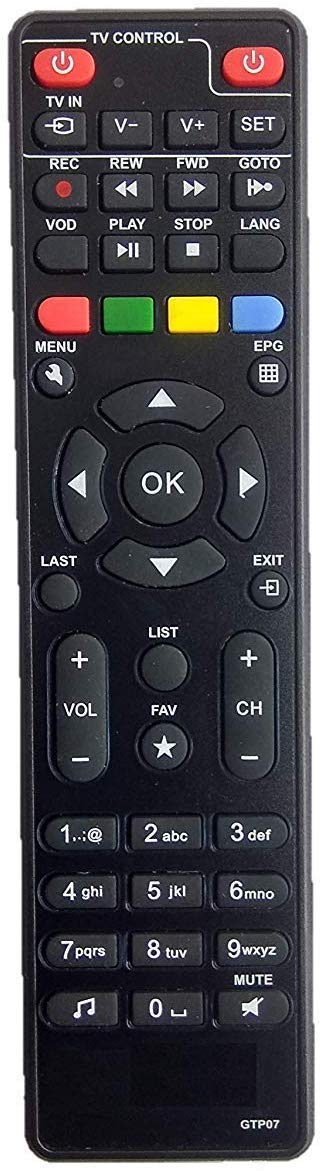 Buy R L SONS | GTPL Remote Control Compatible with GTPL Set Top Box ...