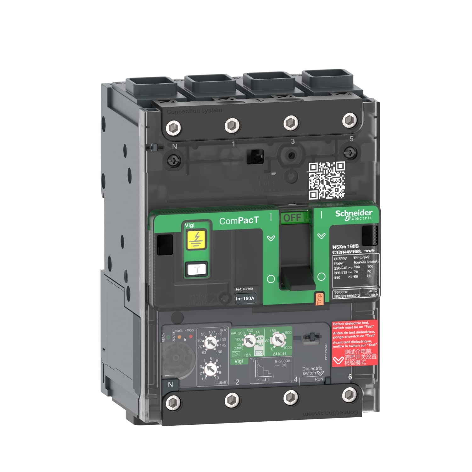 Schneider Electric NSXm160F 36kA AC 4P 160A 4.1 ELINK : Amazon.co.uk ...