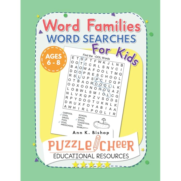 Buy Word Families Word Searches for Kids Ages 6 - 8: First Grade and ...