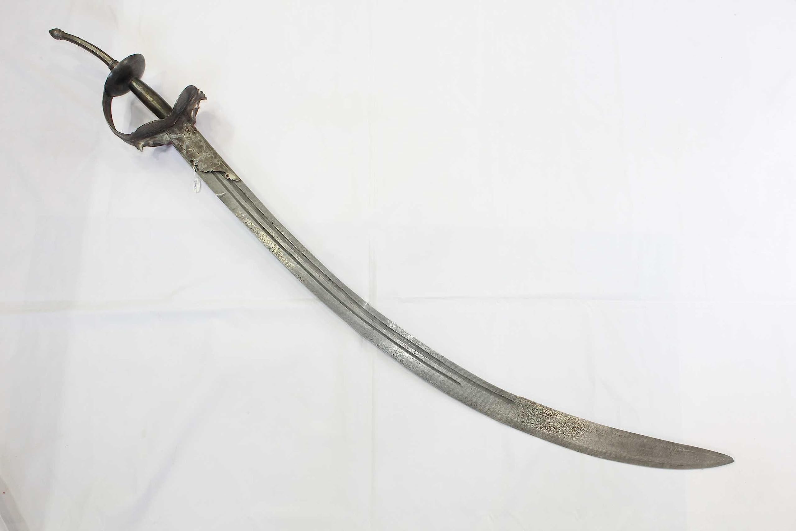 Khanda Sword PH Khanda Sword Handle Chiseled Steel Blade Blue Golden