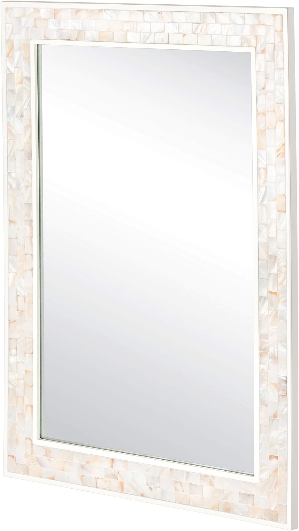 Amazon.com: Creative Co-Op Rectangle Wood Framed Wall Mirror with ...