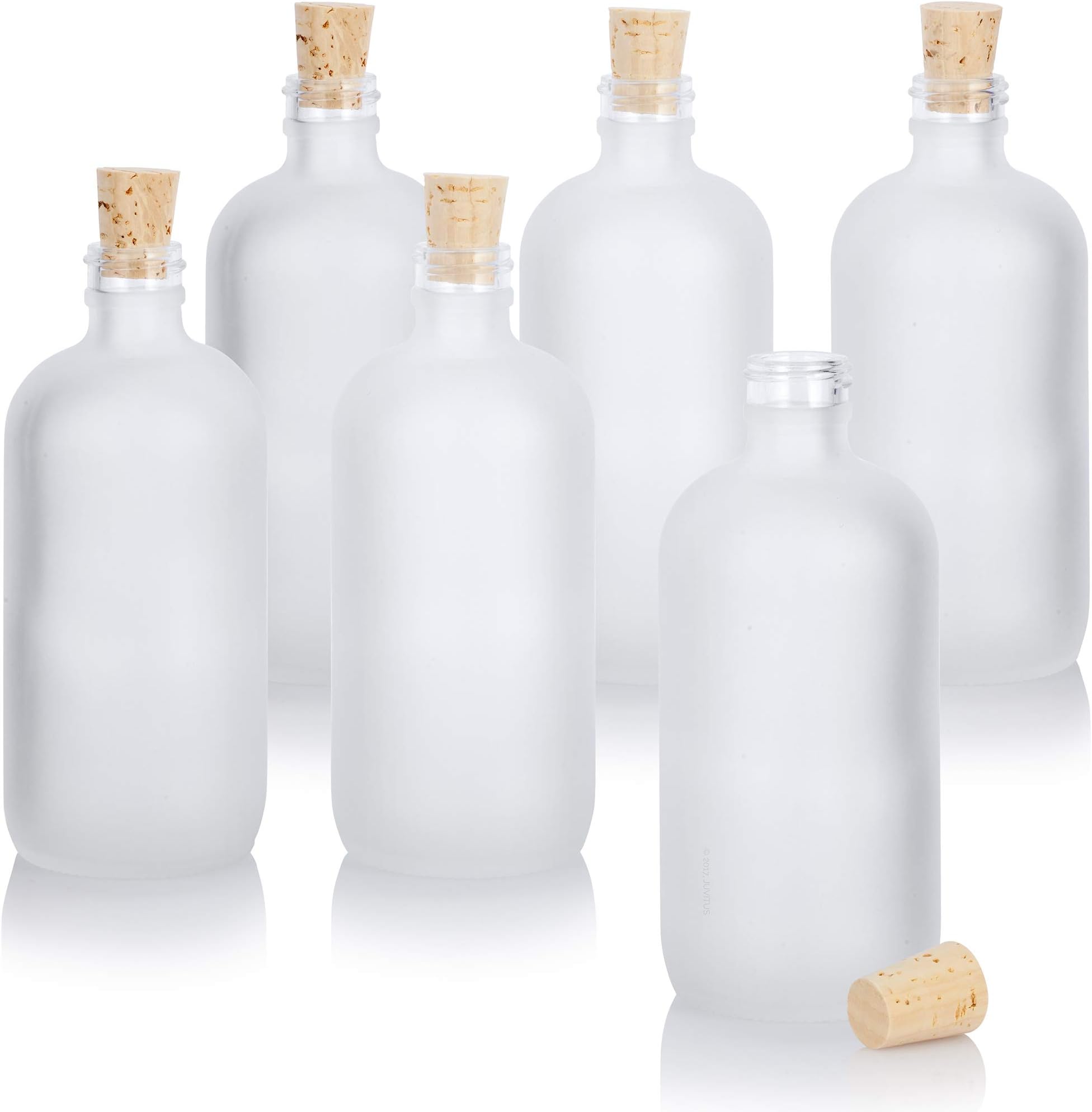 Amazon.com: Nakpunar 6 pcs Spherical Frosted Glass Bottles with Cork ...