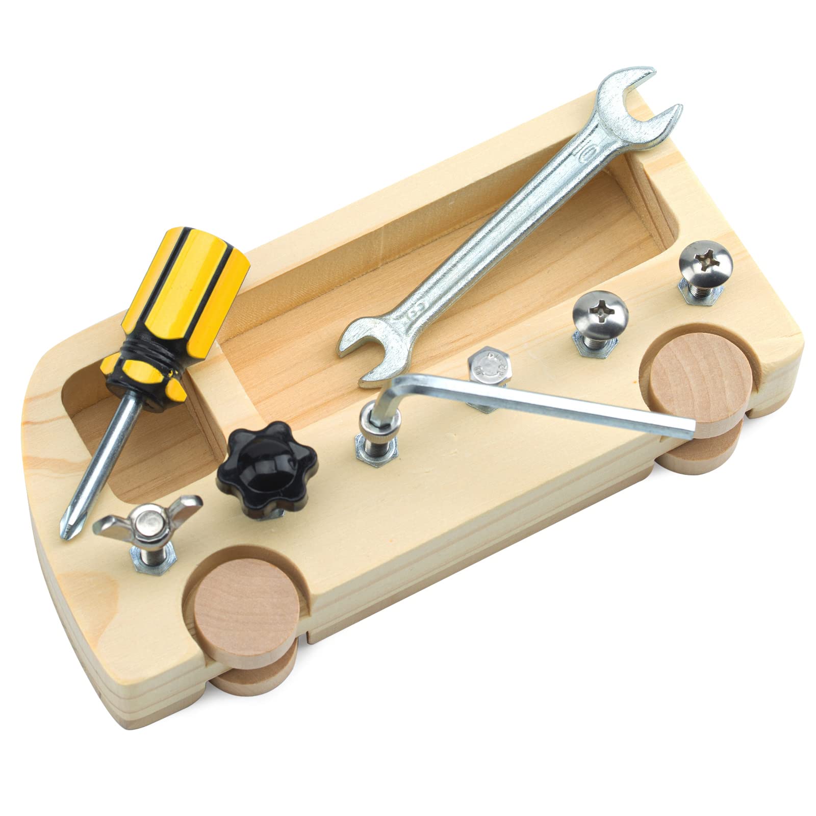 Buy Montessori Wooden Screw Driver Board Set for Kids, Basic Life ...