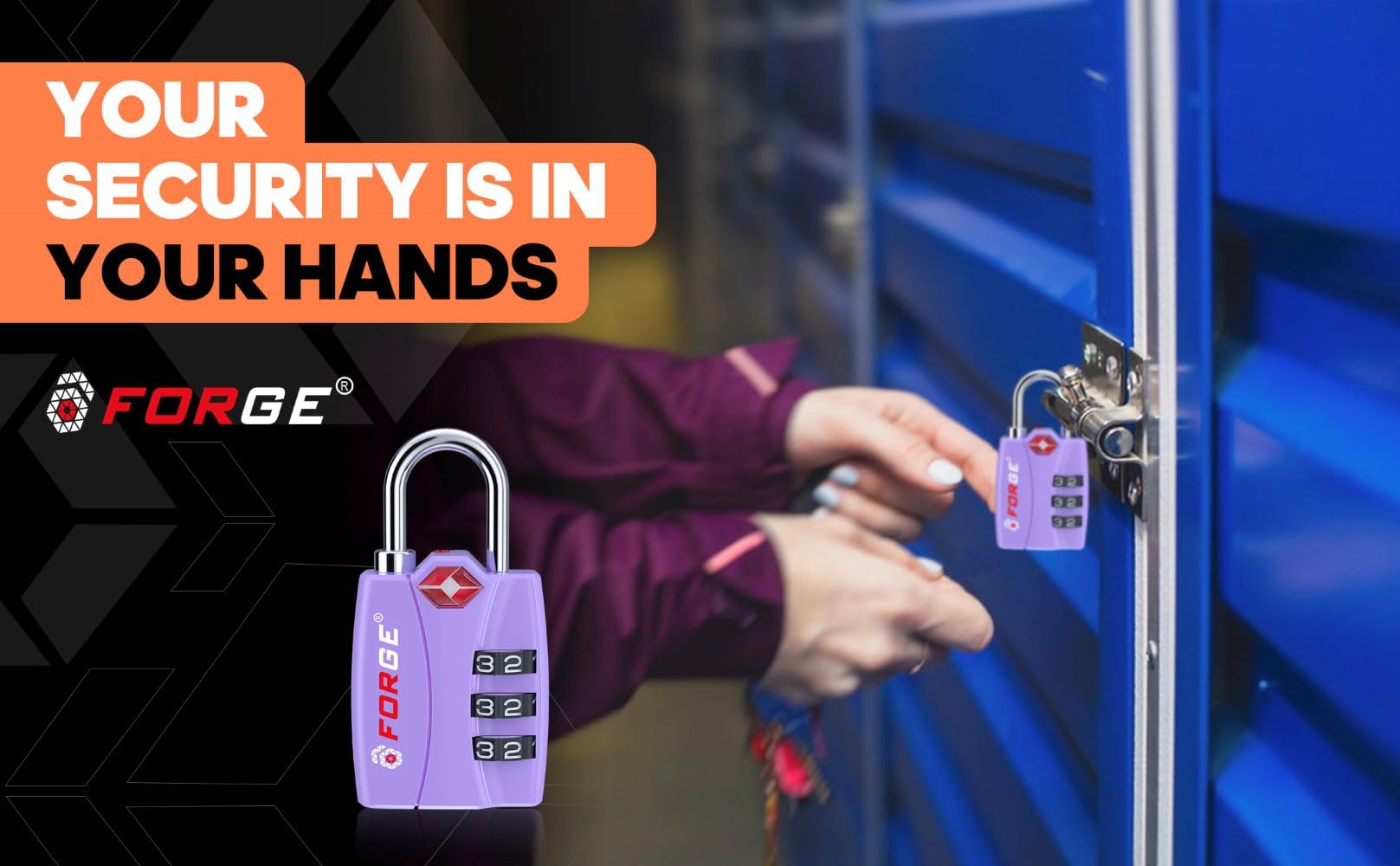 Snapklik.com : Forge Luggage Locks TSA Approved 4 Pack Purple, Small ...