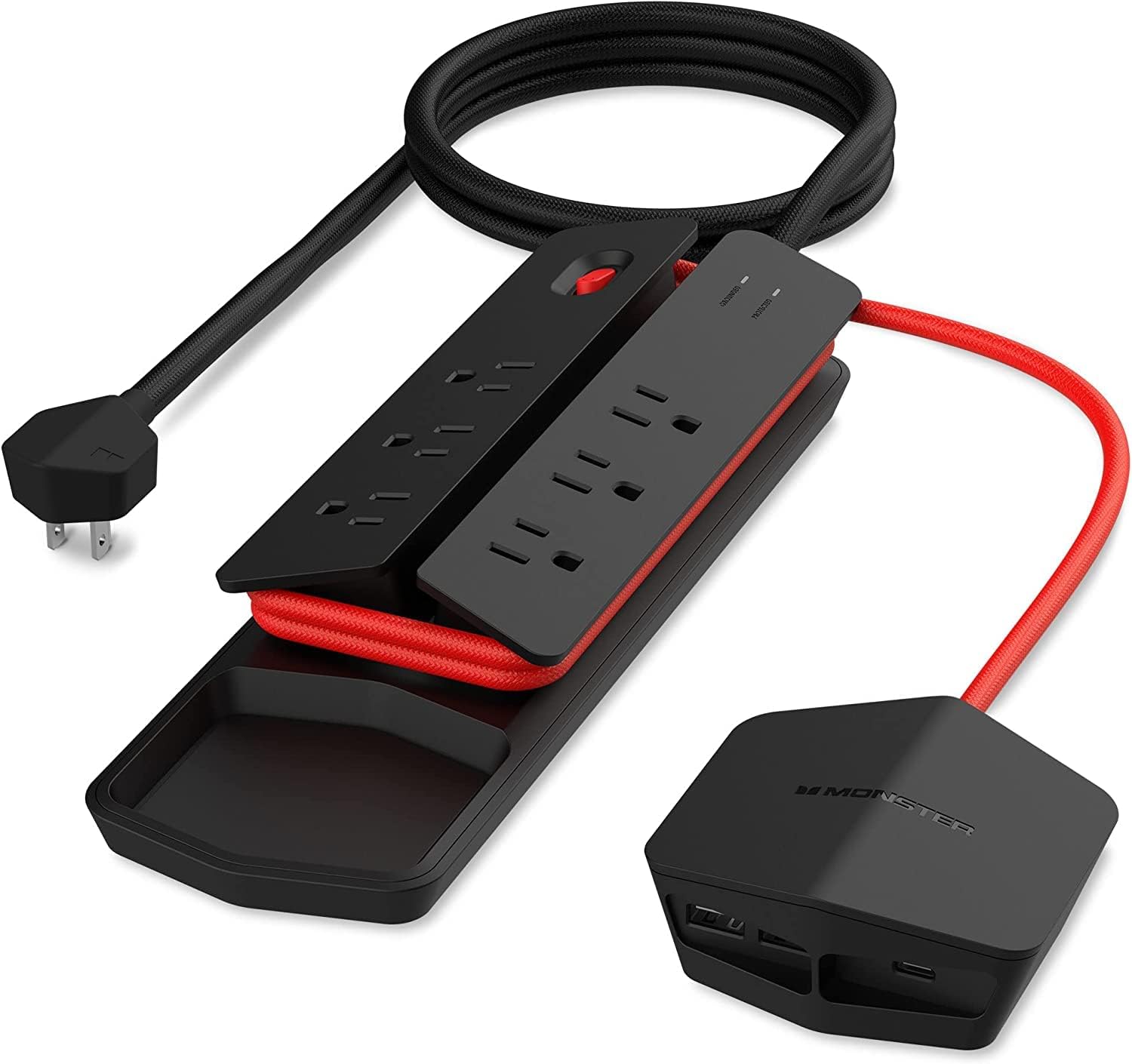 Amazon.com: Monster Power Center Vertex Surge Protector with Detachable ...