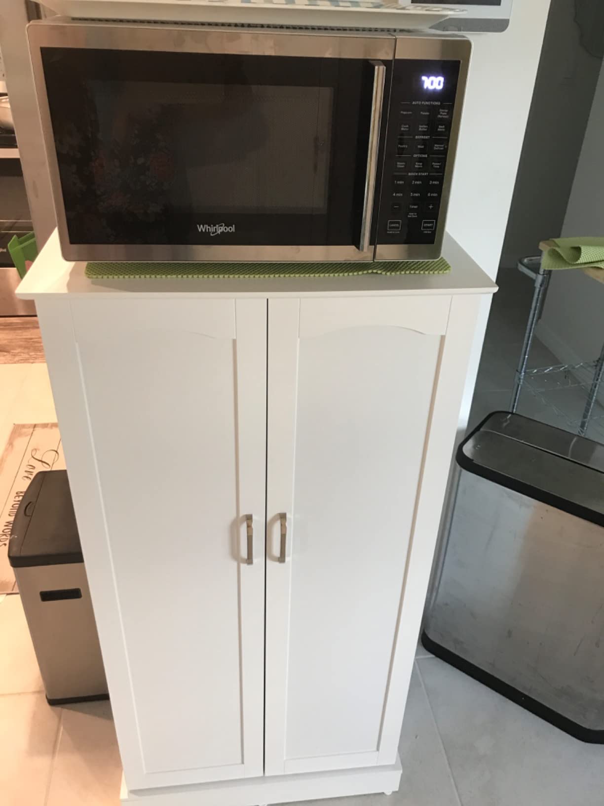 $22/mo - Finance Jehiatek 47” Kitchen Pantry Cabinet, White ...