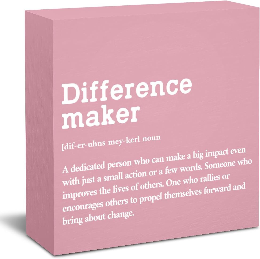 Amazon.com: Difference Maker Definition Home Office Decor Wooden Box ...