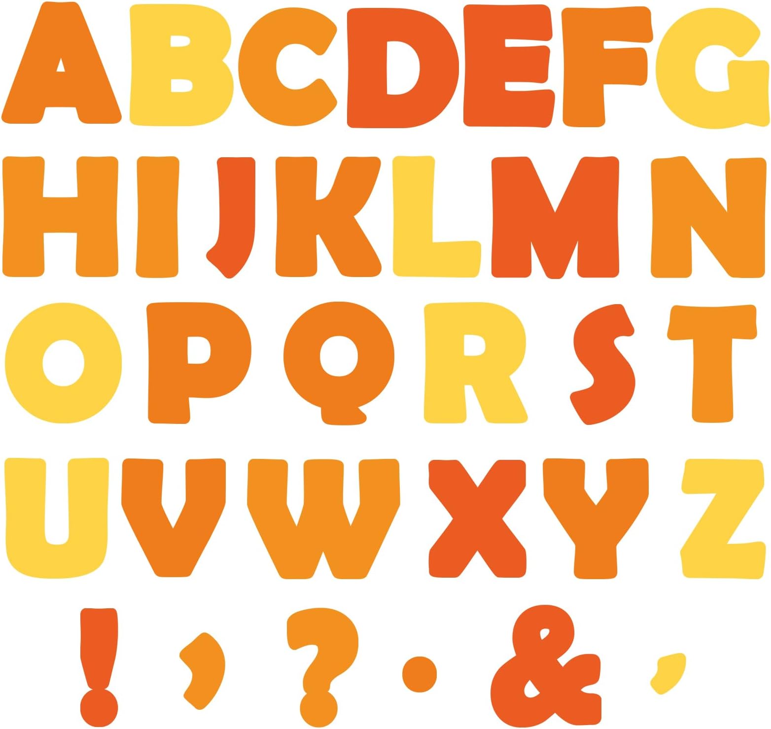 Amazon.com: Lonfliness 150PCS Large Fall Bulletin Board Letters Orange ...
