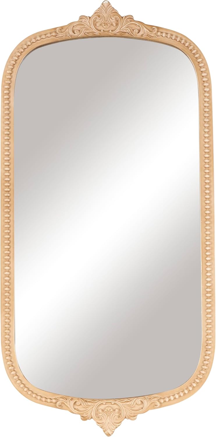 Amazon.com: Deco 79 Wooden Scroll Room Wall Mirror Oval Entryway Mirror ...