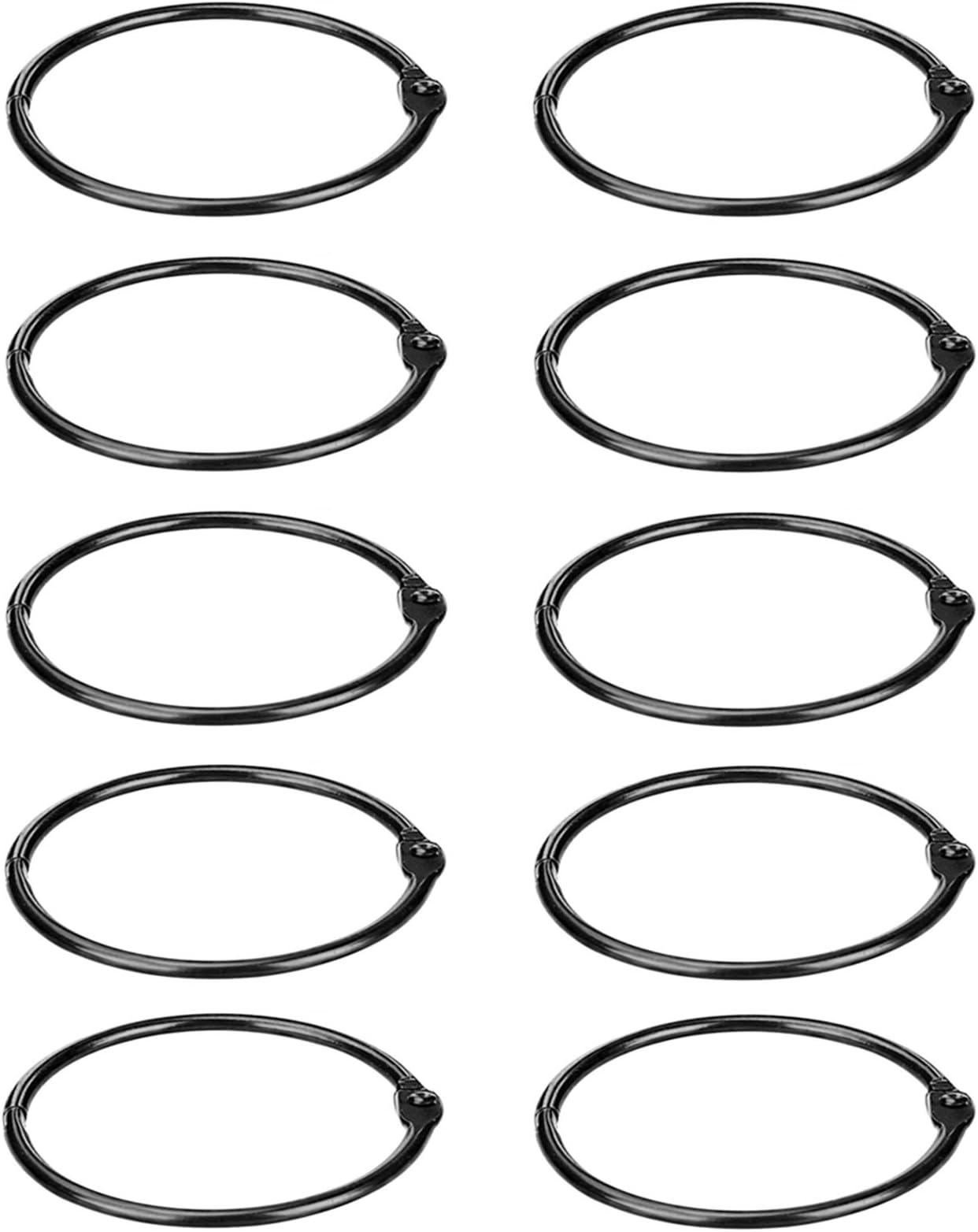 Amazon.com : Cykemo Loose Leaf Rings 3 Inch Black Nickel Plated Steel ...