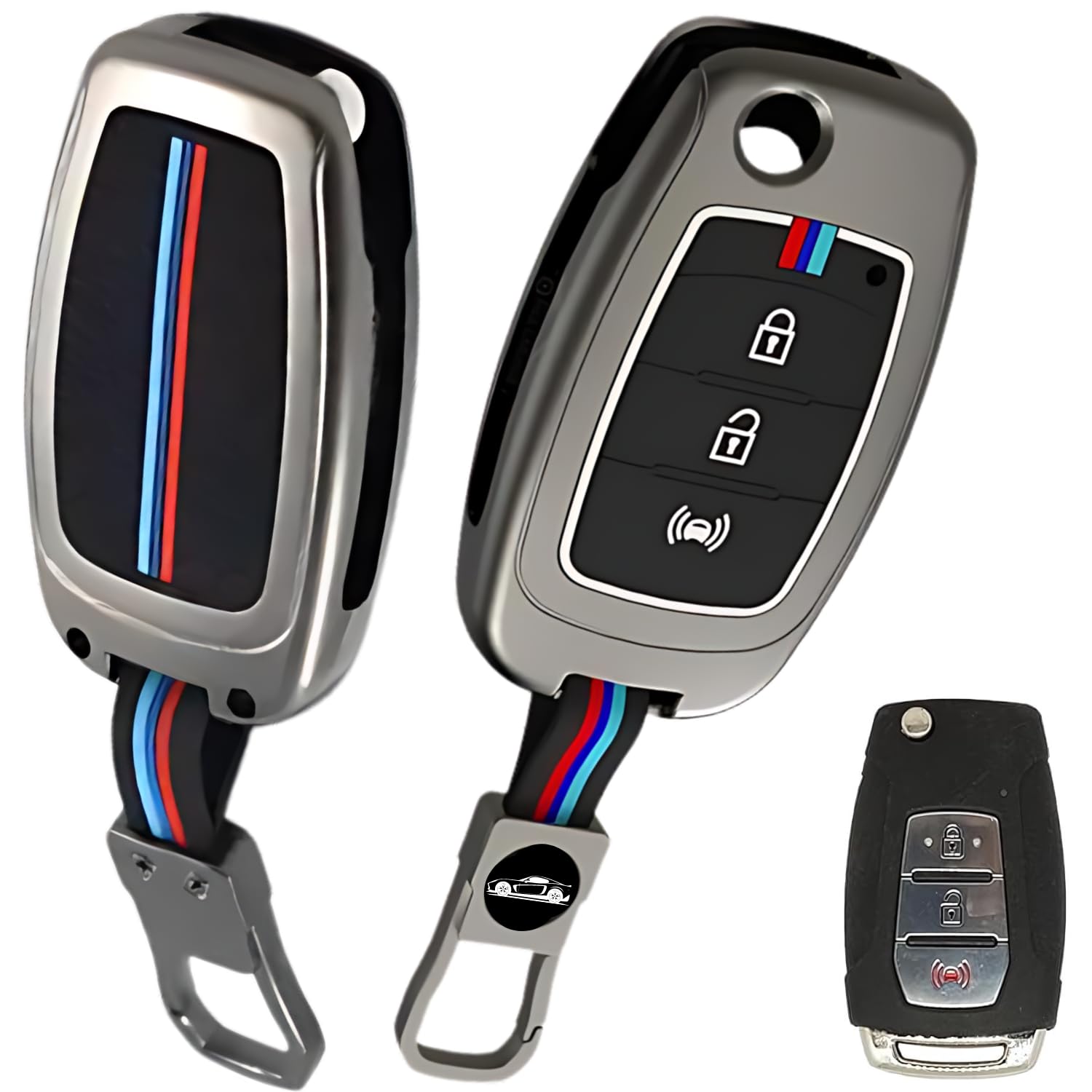 ACTURATE Metal Shell Silicone Key Cover Compatible with Mahindra XUV ...