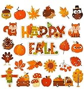 Amazon.com: H1vojoxo 32PCS Fall Reflective Magnet Car Decorations Happy ...