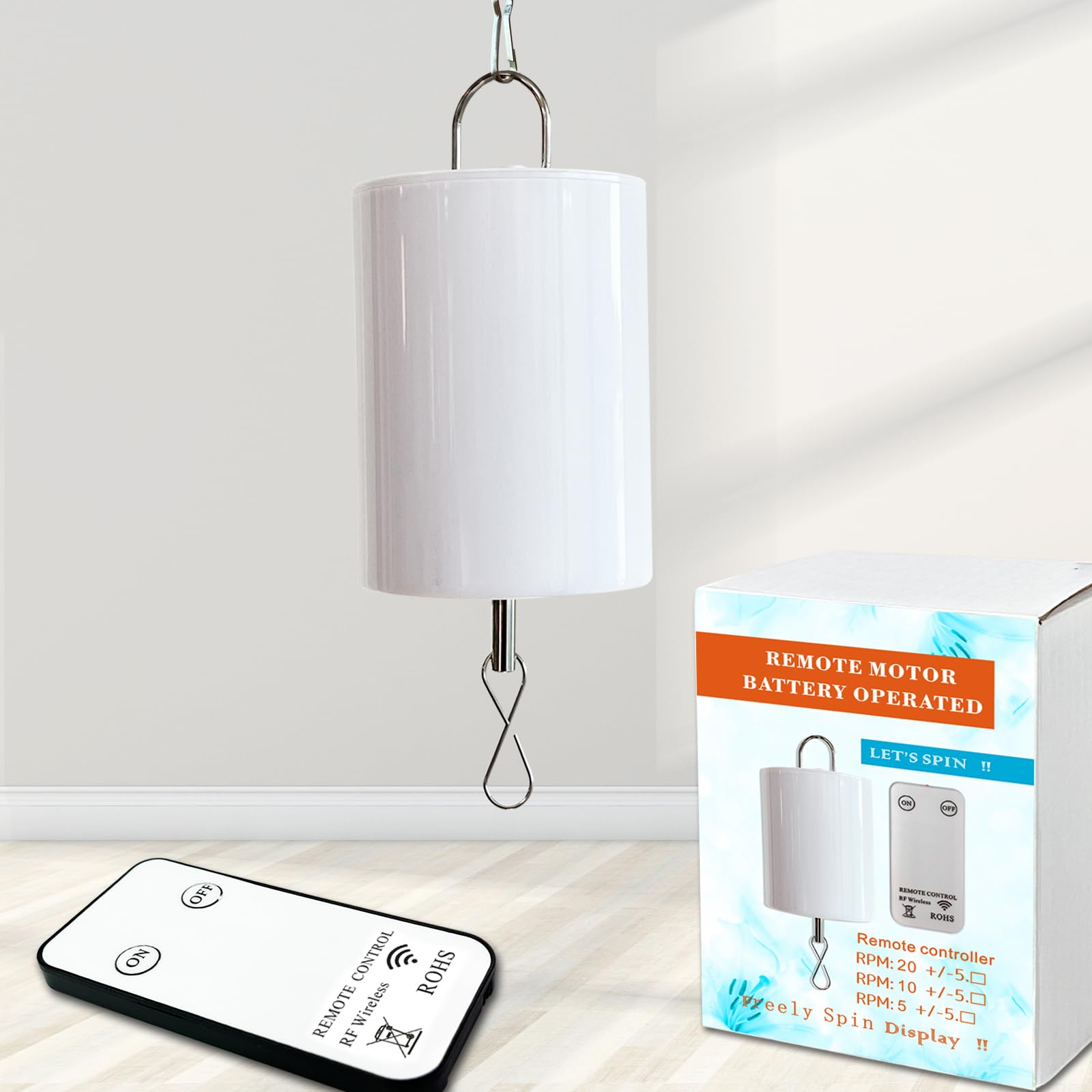 Amazon.com: Goolyrusim Wind Spinner Motor with Remote Control, Hanging ...