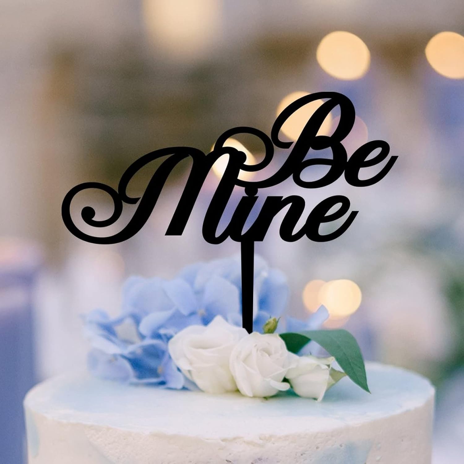 Amazon.com: Be Mine Wedding Cake Toppers Black Anniversary Cake Toppers ...