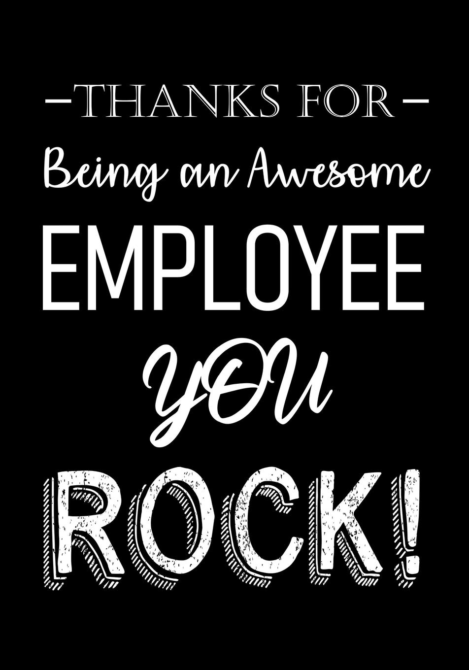 Thanks for Being an Awesome Employee - You Rock!: Appreciation Gifts ...