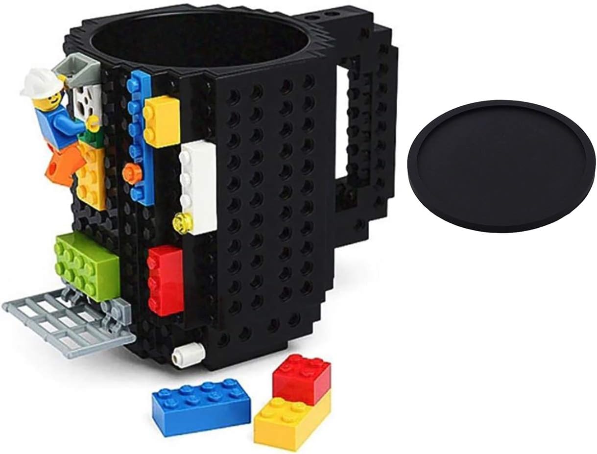 Amazon.com: 350ml Creative Milk Mug Coffee Cup Creative Build-on Brick ...