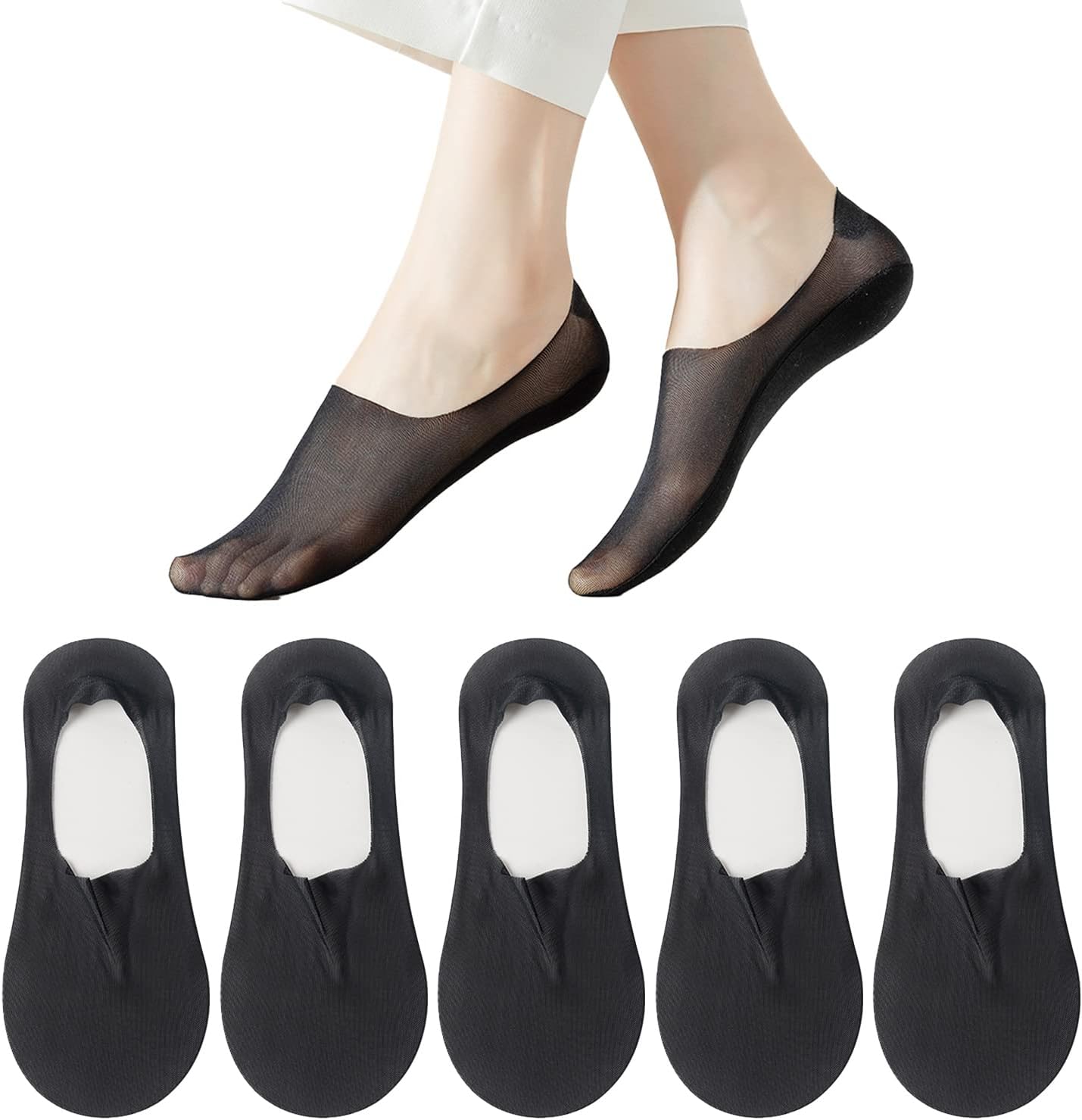 Amazon.com: Triplewood Women's Mesh No Show Socks Super Elastic Ankle ...