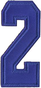Amazon.com: AMIGOYO 8 Royal Blue Number Patch 2 Iron On Jersey T Shirt ...