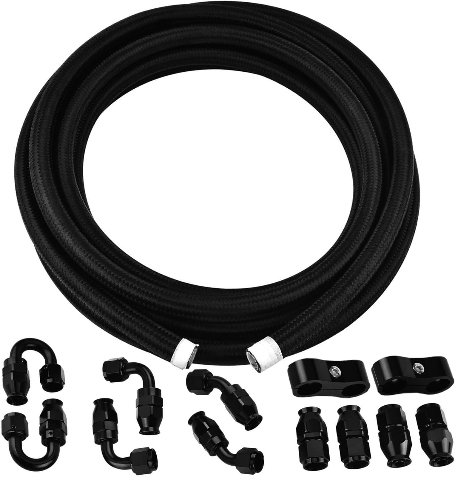 Amazon.com: EVIL ENERGY 12AN CPE Nylon Braided Fuel Hose Kit 10FT ...