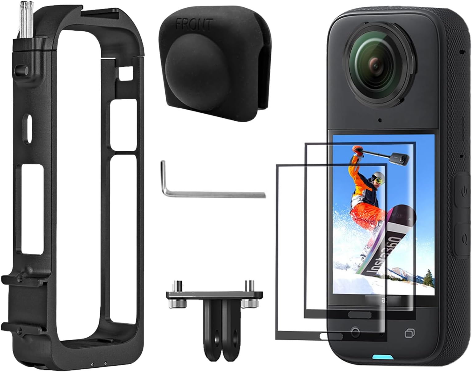 Amazon.com : Rszfnjxry 360 Ace Series Aluminum Frame Cage with Lens ...