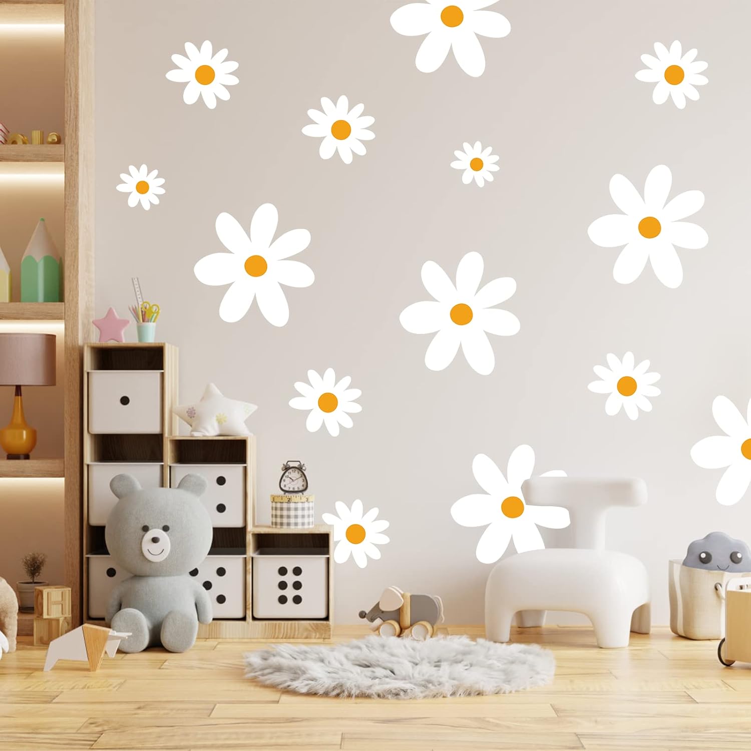Amazon.com: Vgaruint Daisy Wall Decals - Boho Daisy Wall Stickers ...