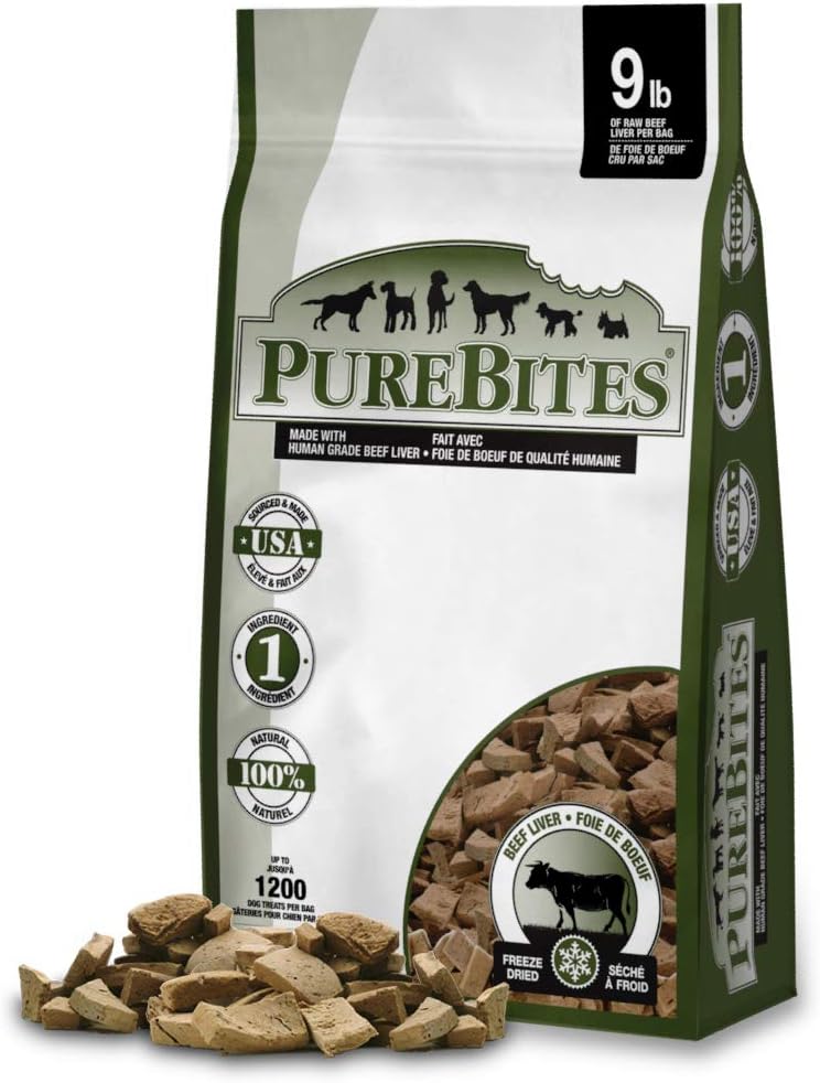 PureBites Freeze Dried Beef Liver Dog Treats, Made in USA, 1.2kg ...
