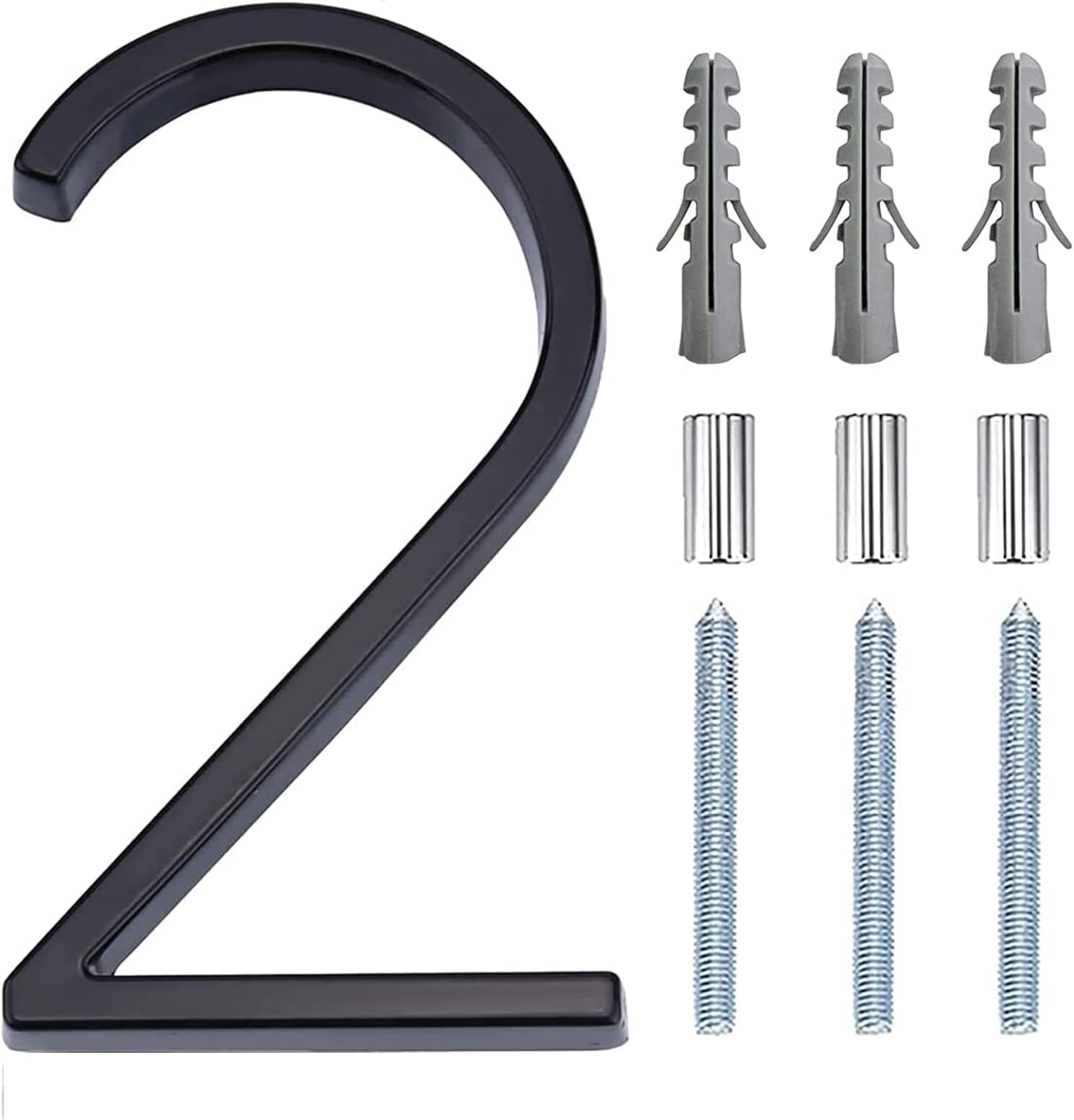 Fifod 6" Modern House Numbers Floating Stainless Steel Address House ...