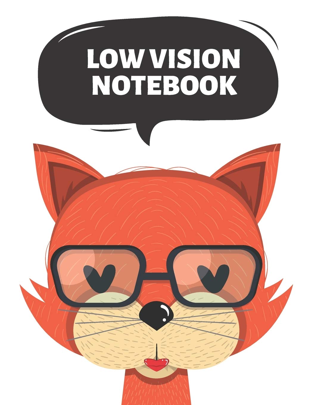 Low Vision Notebook: Bold Line White Paper, For Low Vision, Great for ...