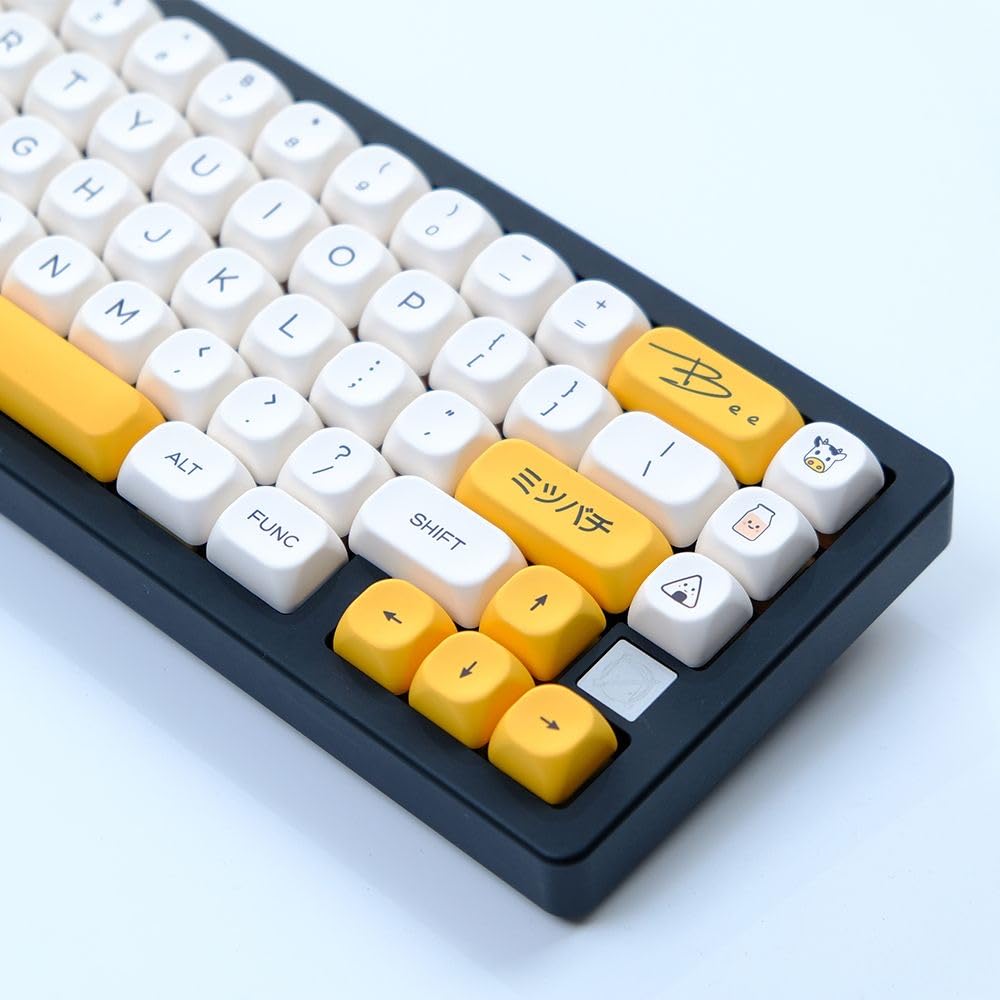 Gmk Style Banana Milk Themed Pbt Keycaps White Yellow 130 | Desertcart OMAN