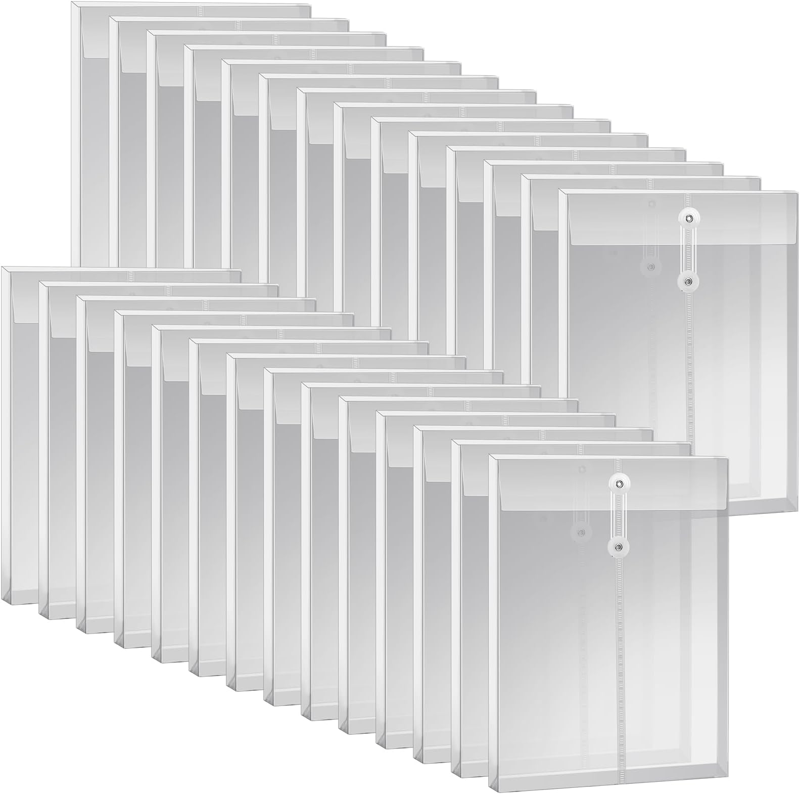 Amazon.com : A4 Size Clear Plastic Poly Envelopes with String Closure ...