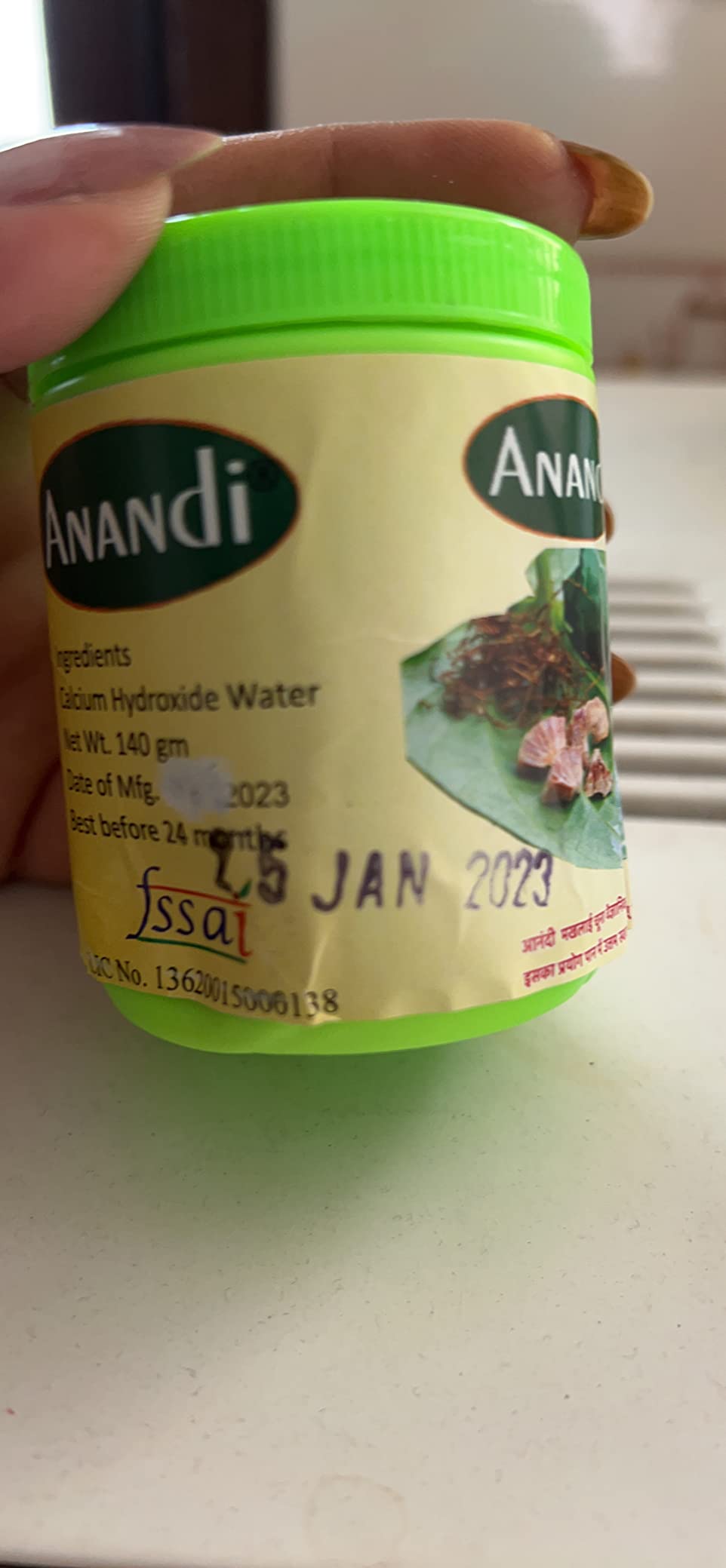 Buy Anandi- Pan Chuna Paan Chuna , Pan Choona, Supari Chuna, (Calcium ...