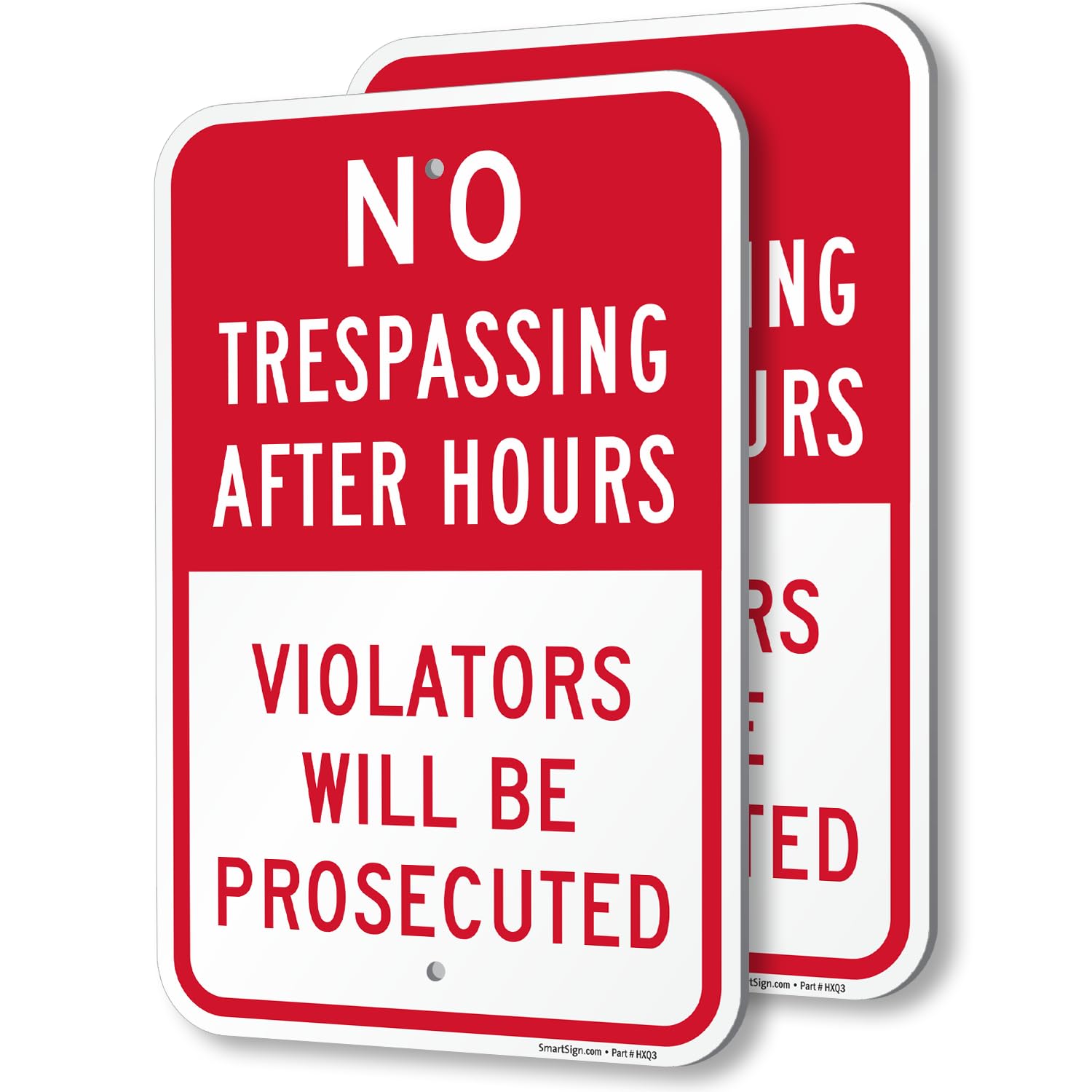 Amazon.com: SmartSign No Trespassing After Hours Violators Prosecuted ...