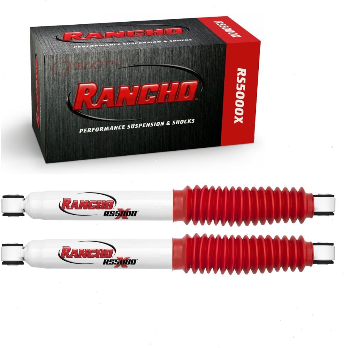 Amazon.com: 2 pc Rancho Rear RS5000X Shock Absorbers compatible with ...