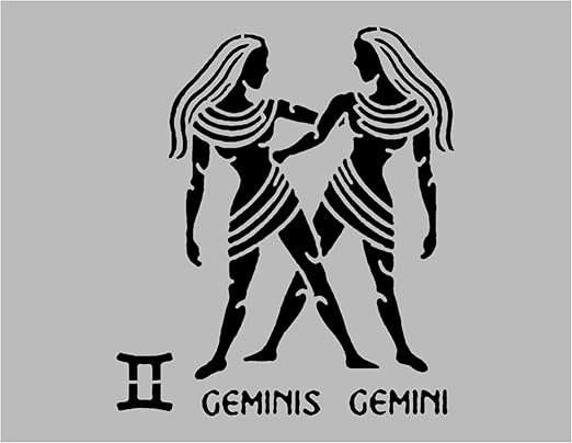 Amazon.com : Horoscope Zodiac Sign Gemini Stencil - Reusable Stencil (8 ...