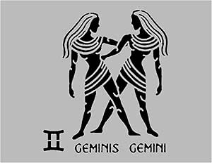 Amazon.com : Horoscope Zodiac Sign Gemini Stencil - Reusable Stencil (8 ...