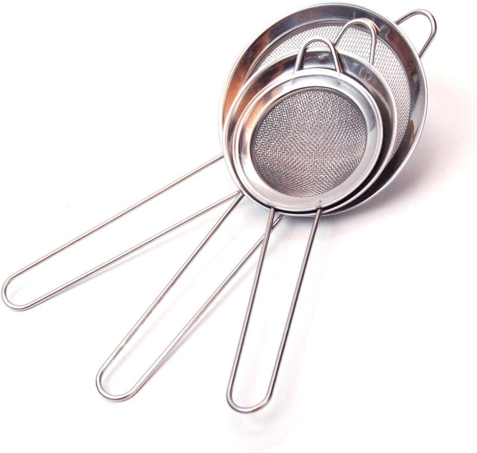 Amazon.com: Eleen Stainless Steel Strainer | Set of 3 Kitchen Strainers ...