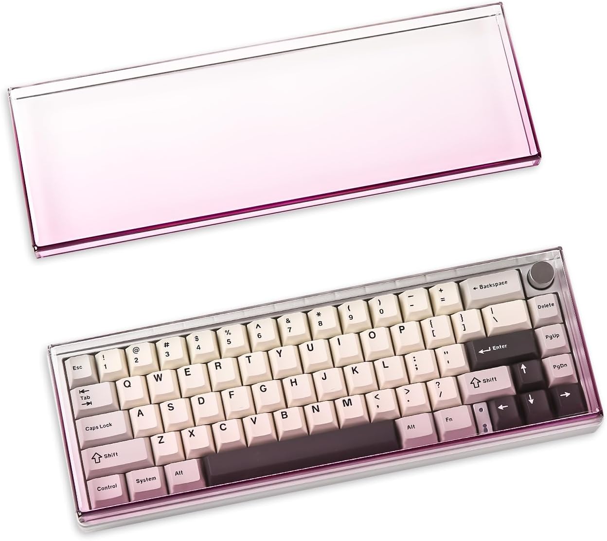 Amazon.com: YUNZII Gradient Clear Acrylic Keyboard Cover Protector with ...
