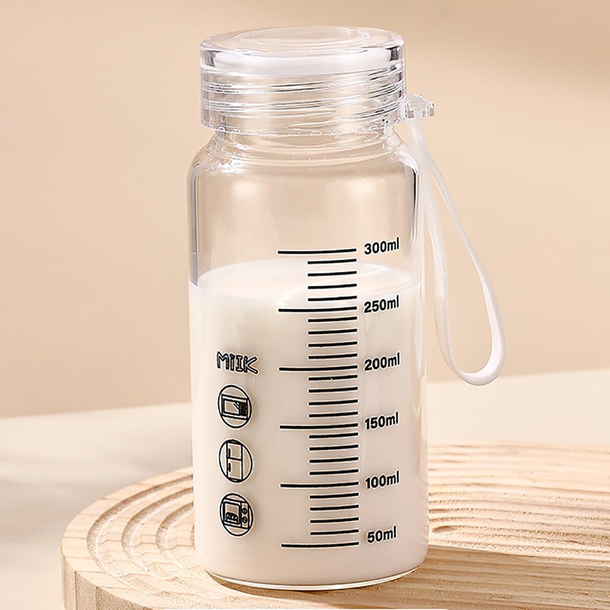 Amazon.com: EWEIGEER High Borosilicate Glass Cup With Lid,Graduated ...