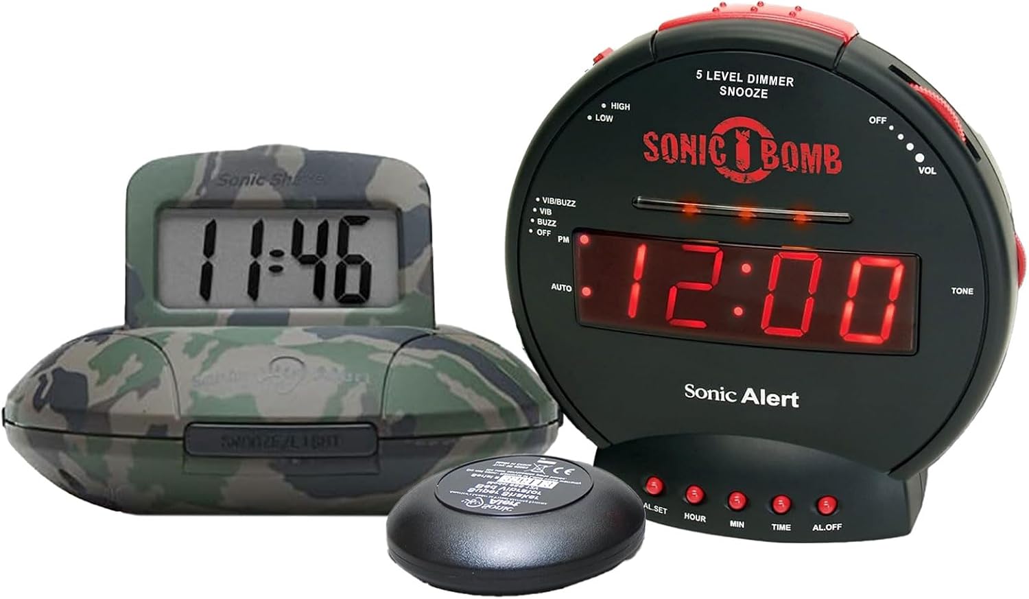 Amazon.com: Sonic Bomb Dual Alarm Clock & Travel Alarm Clock – Extra ...